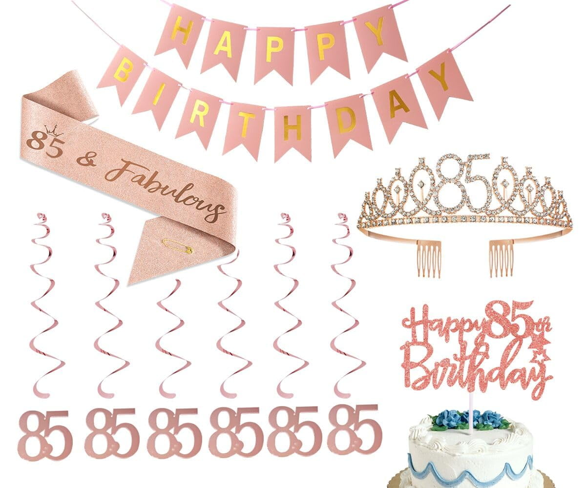 Happy 85th Birthday Decorations MMF7 for Women,Including Happy Birthday ...