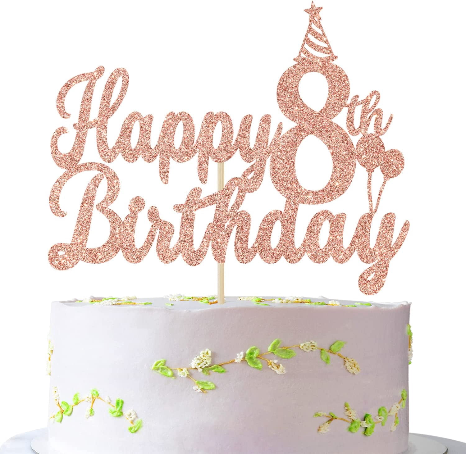 Happy 8th Birthday Cake Topper, Eight is Great, 8th Birthday ...