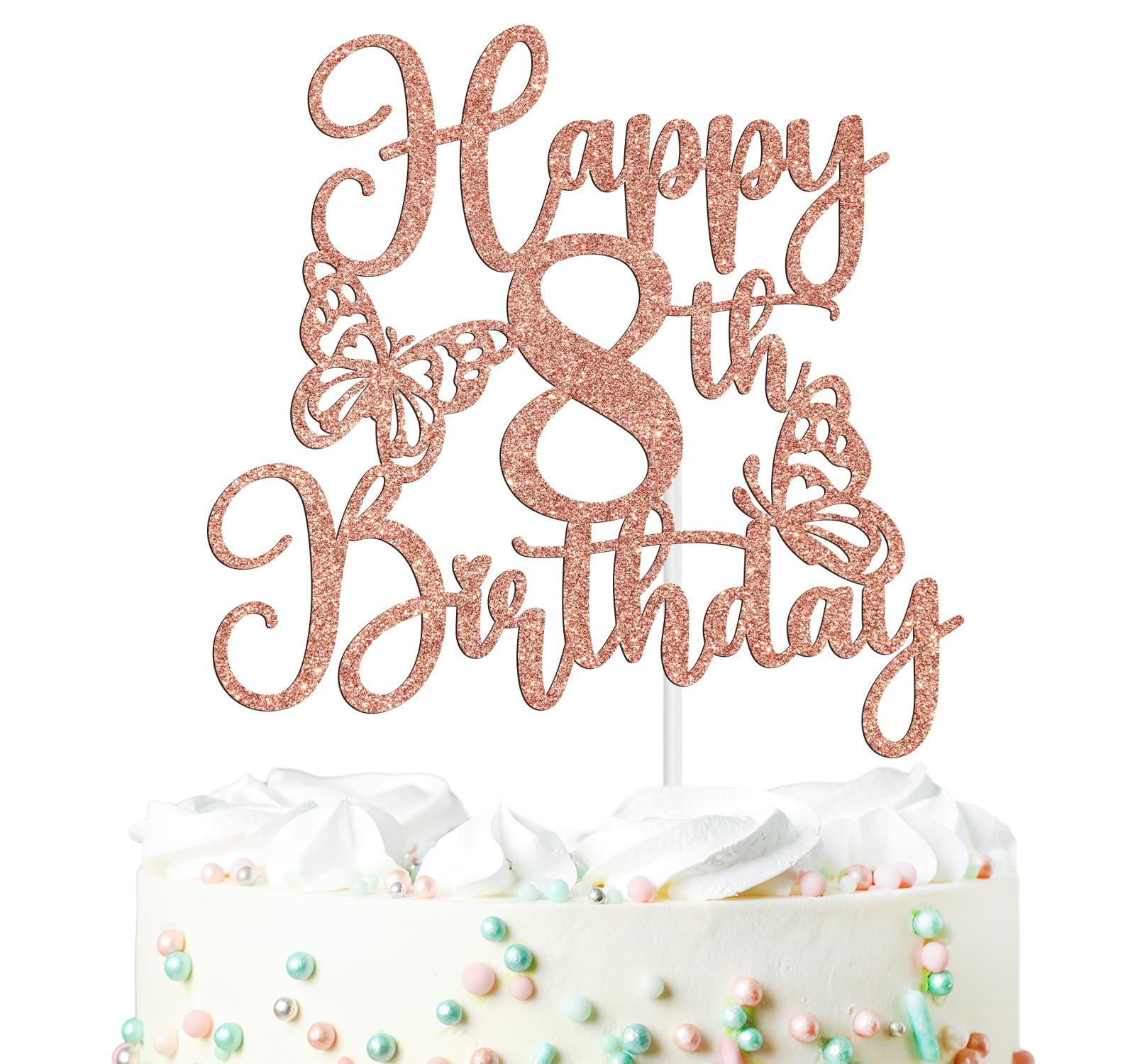 Happy 8th Birthday Cake Topper for FSH1 Boy or Girl,Bruh I'm 8, Hello ...