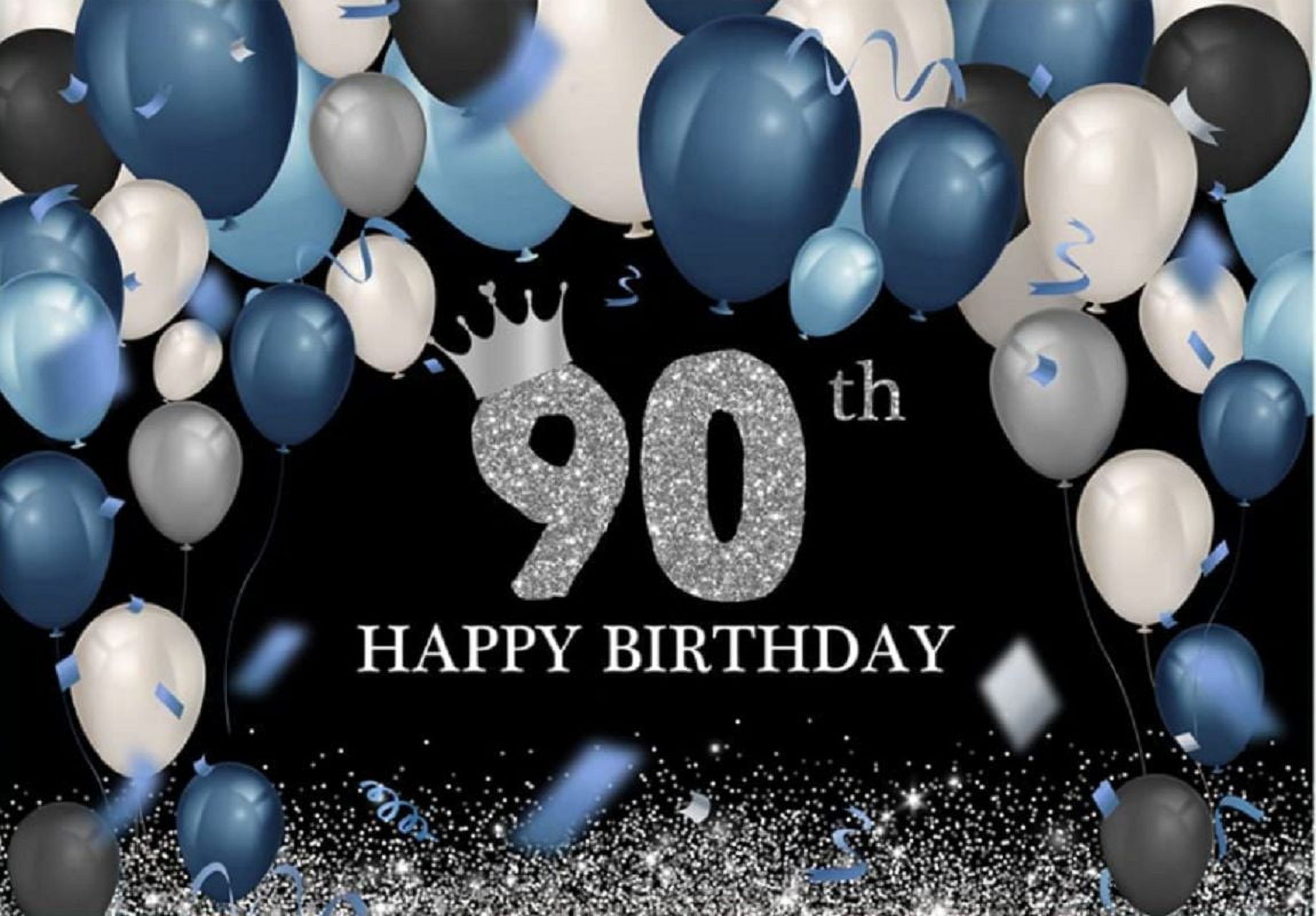 Happy 90th Birthday Crown Background Custom Backdrop Golden Photography ...