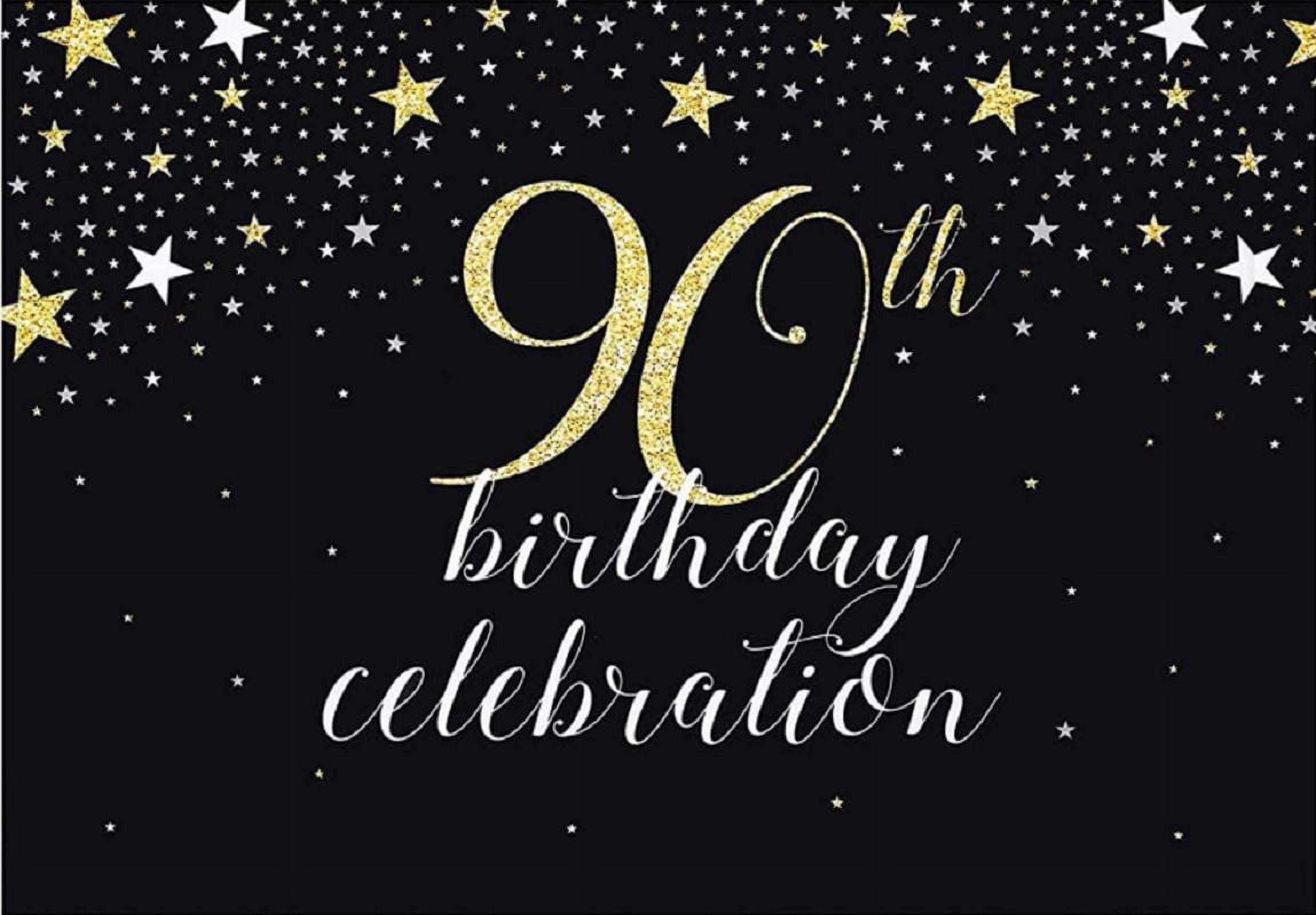 Happy 90th Birthday Crown Background Custom Backdrop Golden Photography ...