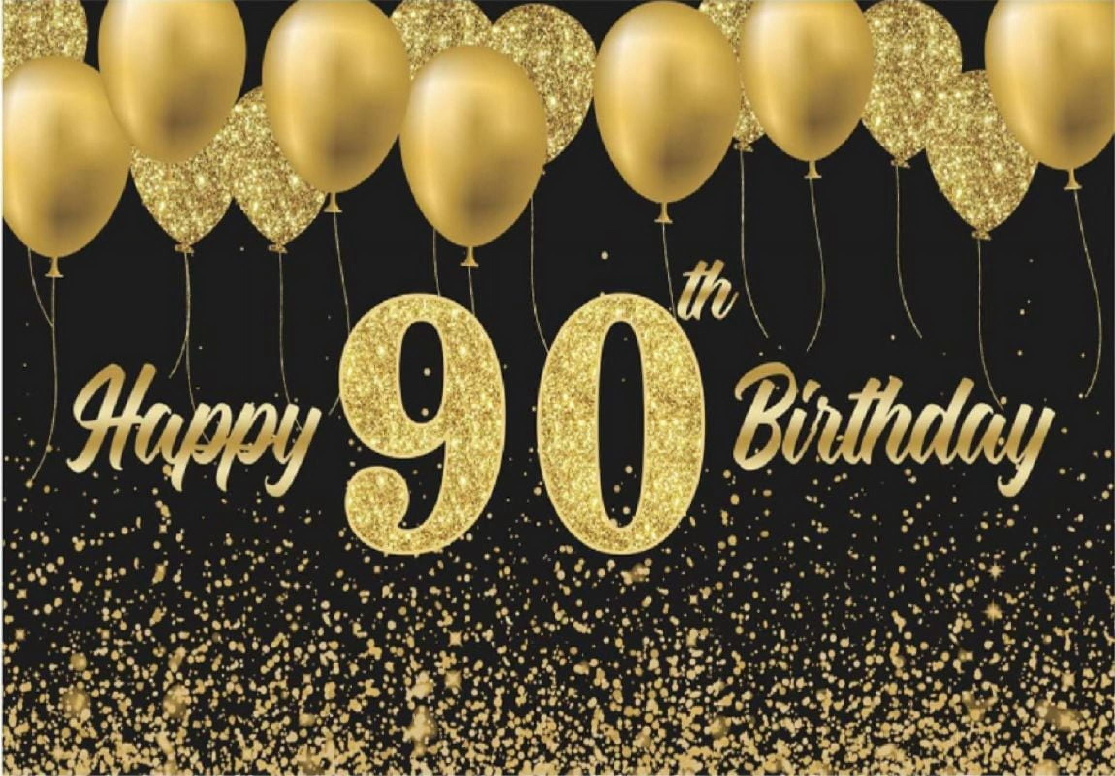 Happy 90th Birthday Crown Background Custom Backdrop Golden Photography ...