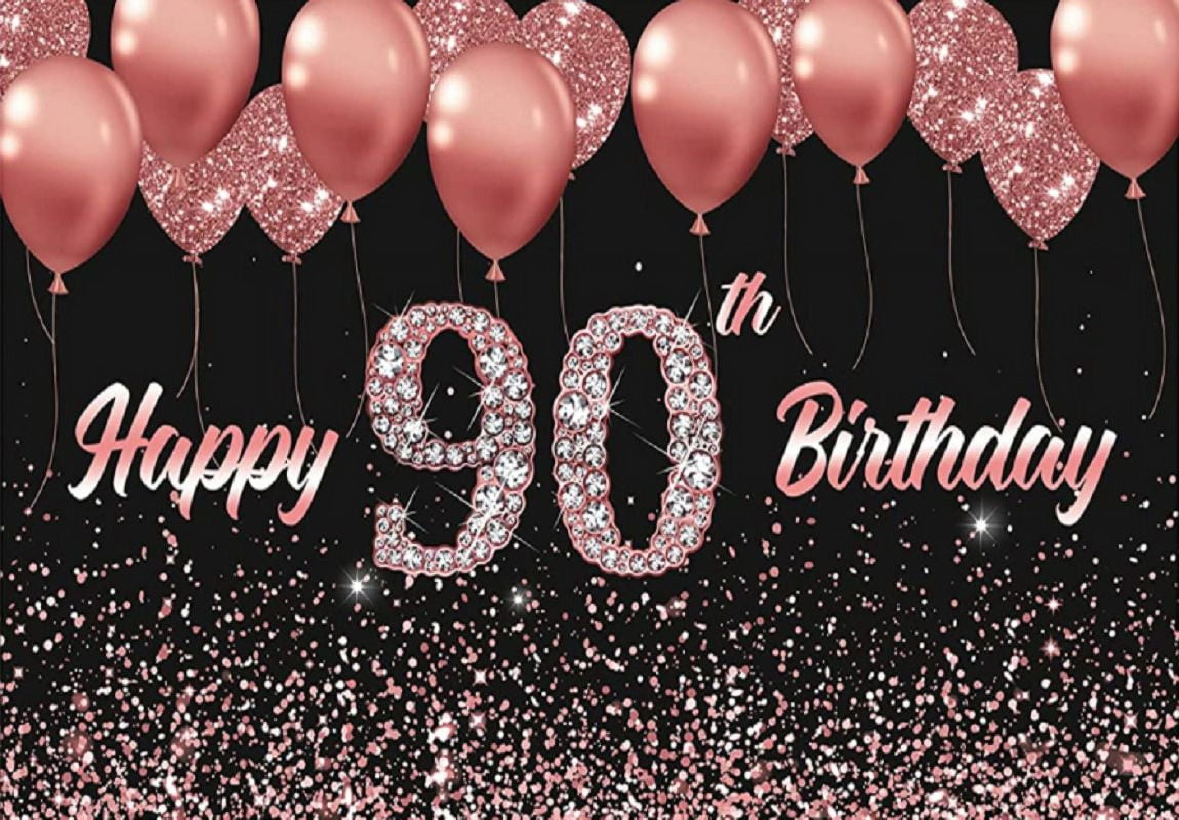 Happy 90th Birthday Man Photo Background ration Custom Backdrop Blue ...