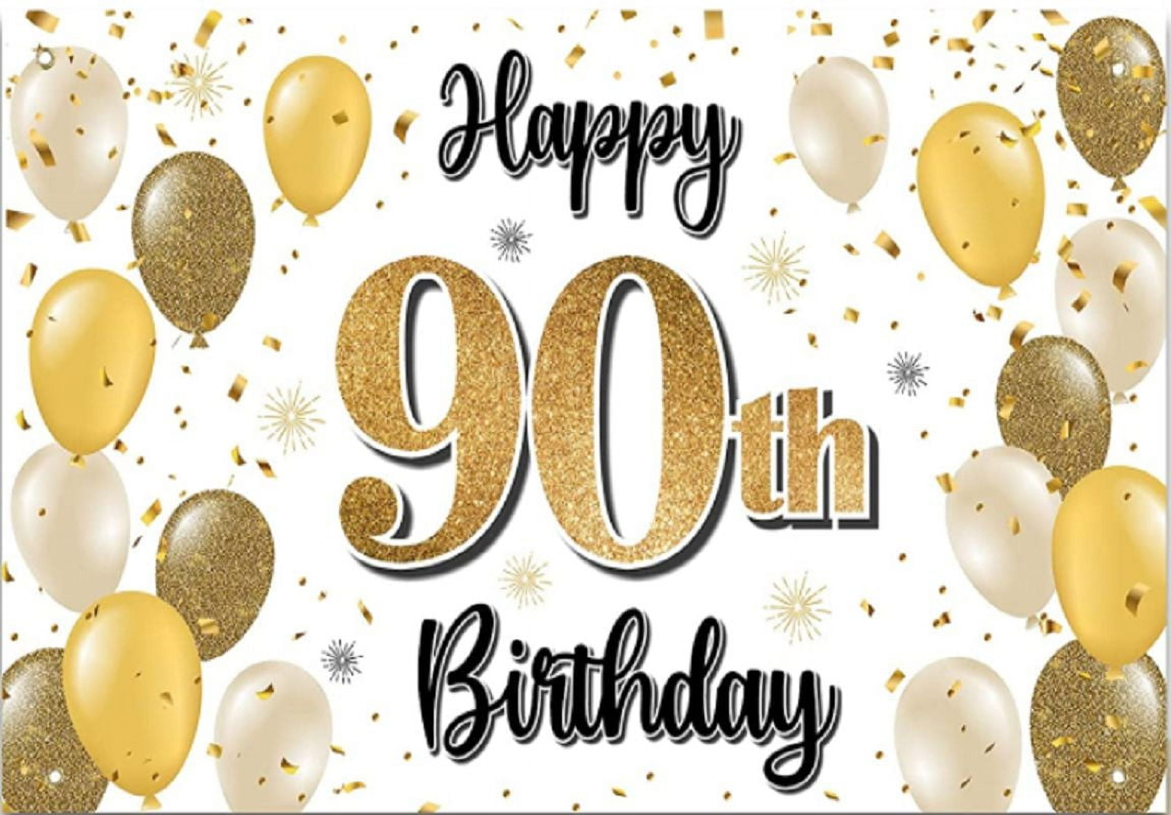 Happy 90th Birthday Party Background Photo ration Custom Backdrop Man ...