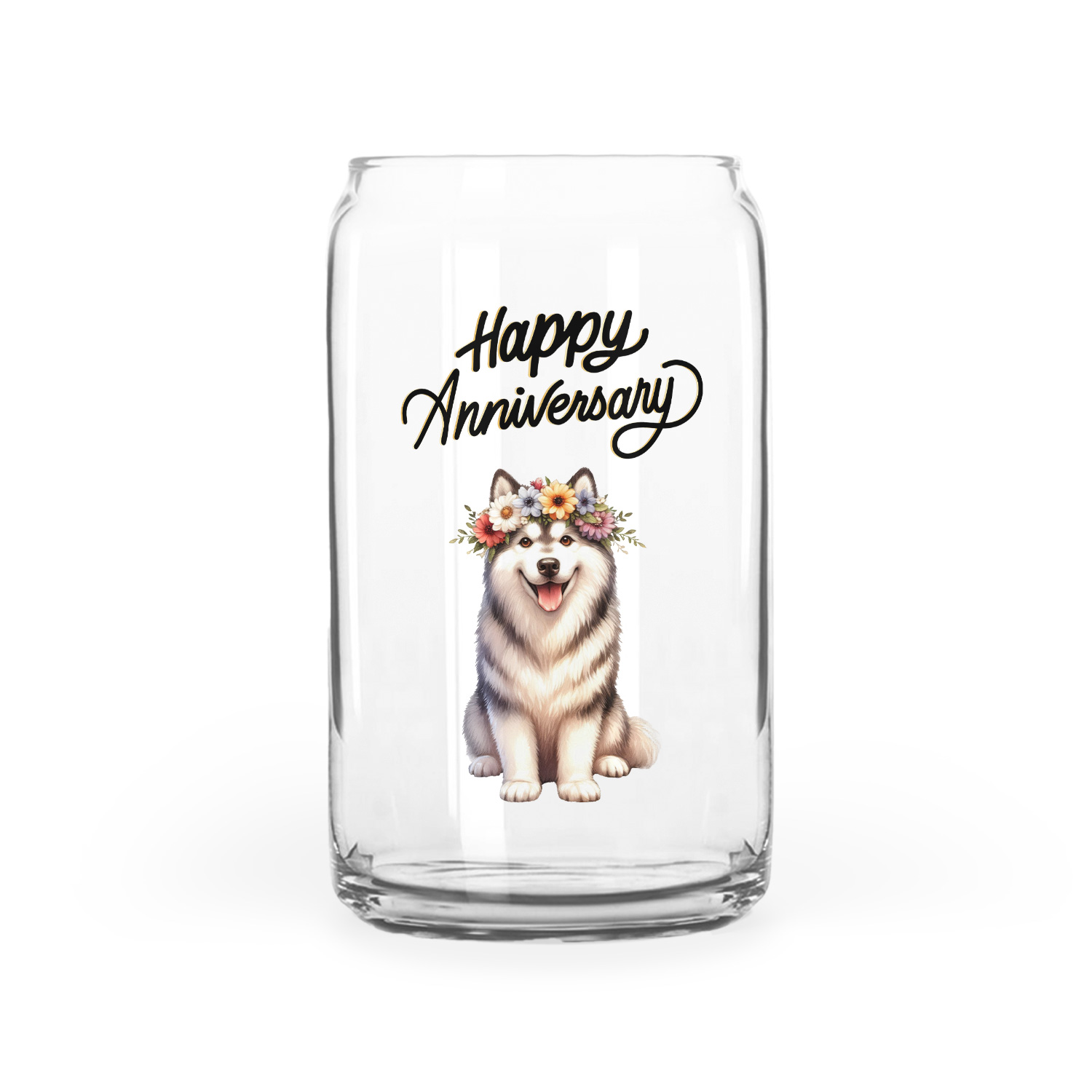 Happy Anniversary Alaskan Malamute Celebrates Wedding Love Family Party ...