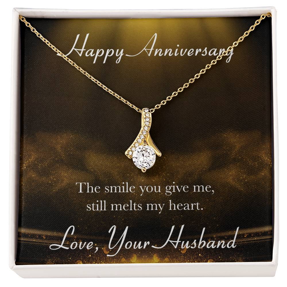 Happy Anniversary, Alluring Beauty Necklace, 14k White Gold/ 18k Yellow ...