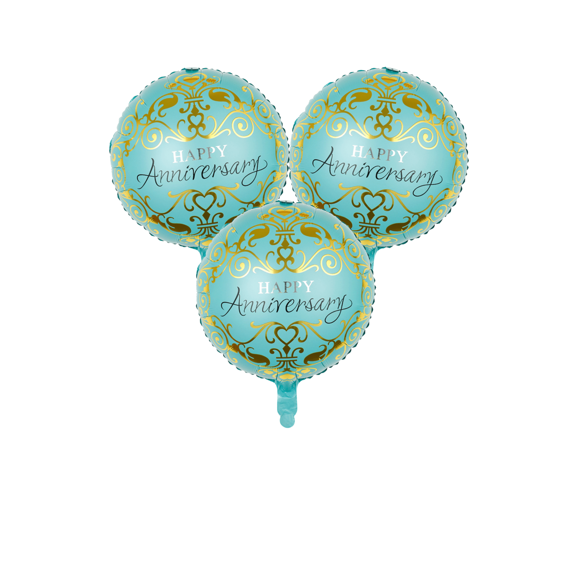 Happy Anniversary Balloon Set – 3 Pack Foil Balloons for Anniversary ...