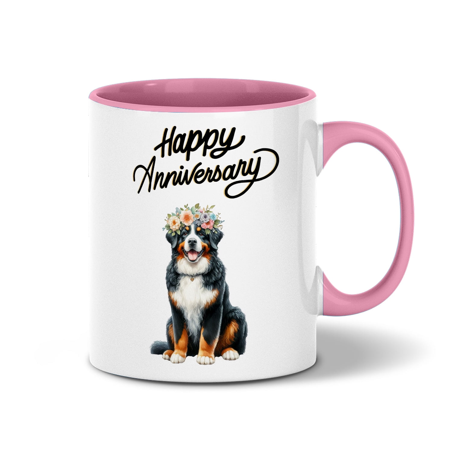 Happy Anniversary Bernese Mountain Dog Celebrates Wedding Love Family ...