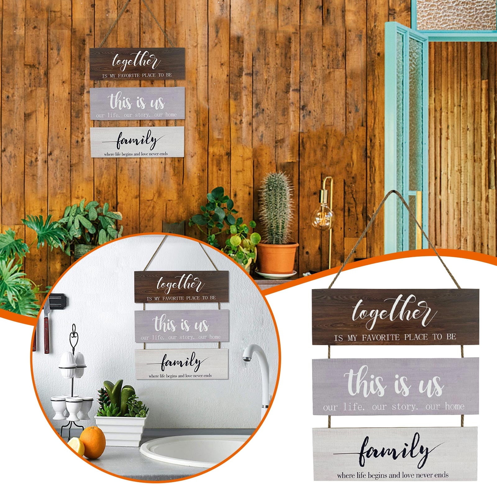 Happy Anniversary Decorations Decorative Wooden Signs Rustic Farmhouse ...