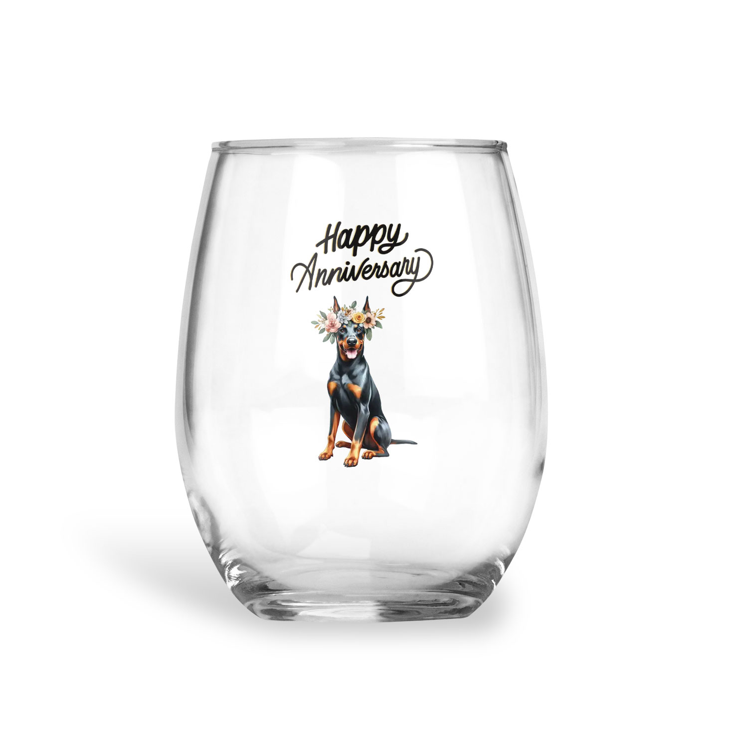 Happy Anniversary Doberman Pinscher Celebrates Wedding Love Family ...