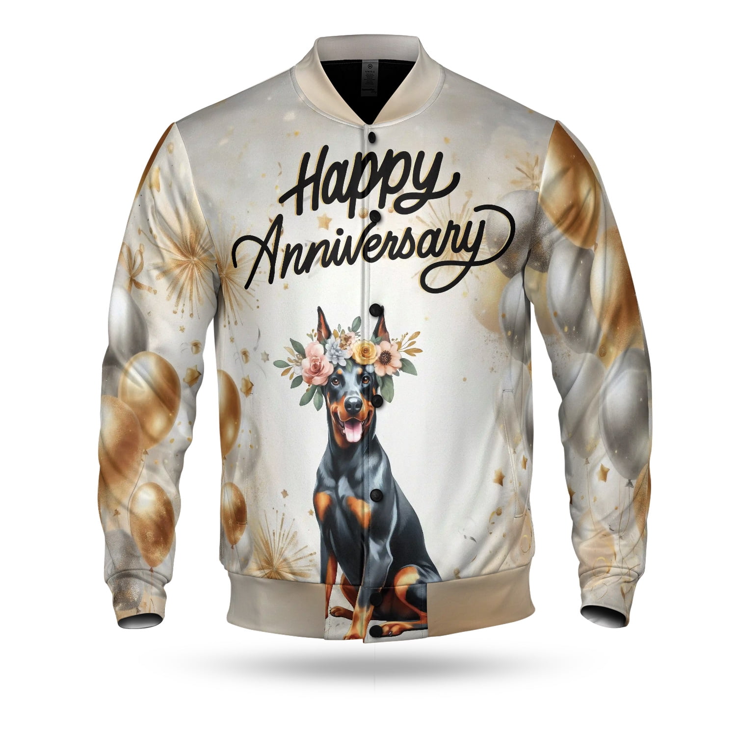 Happy Anniversary Doberman Pinscher Celebrates Wedding Love Family ...