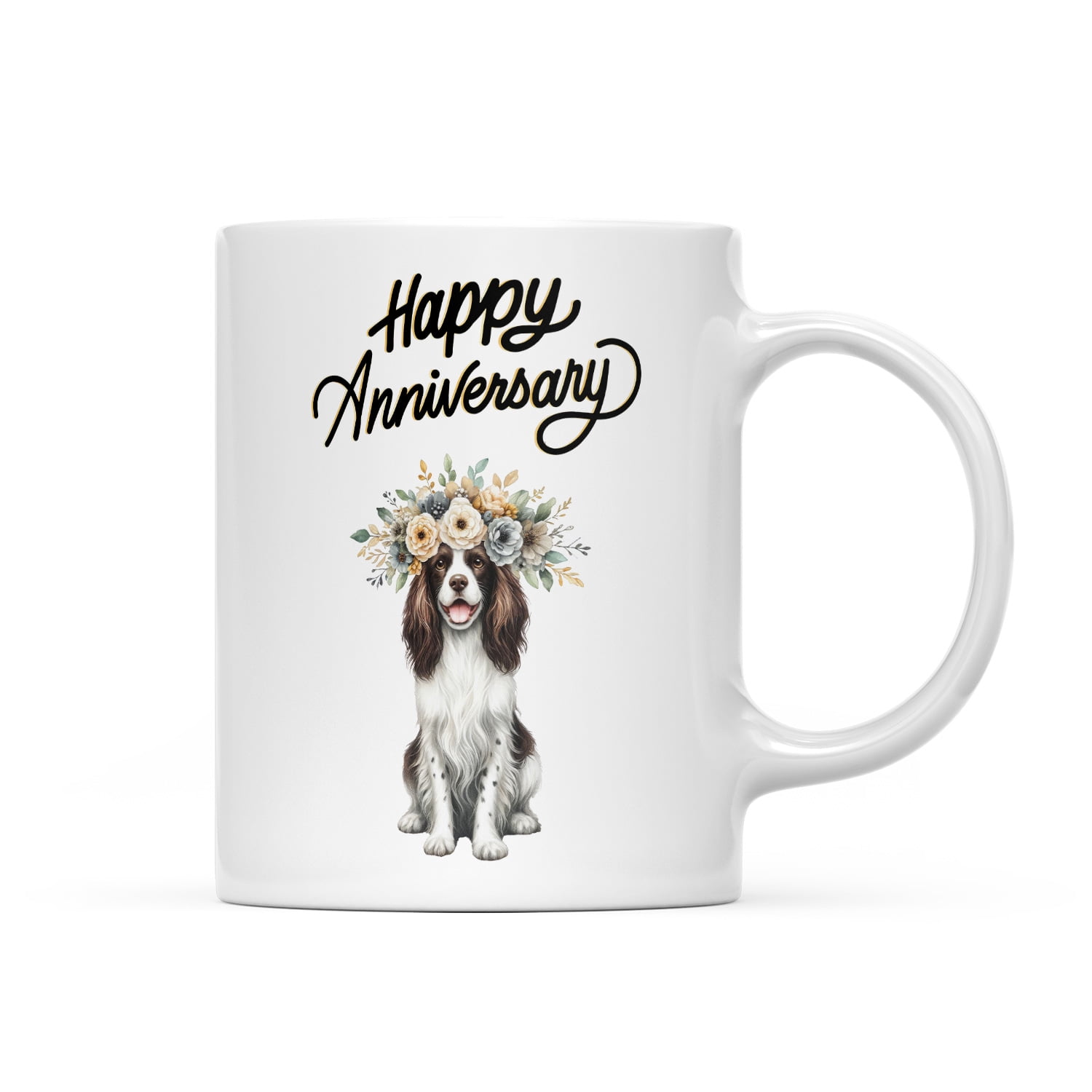 Happy Anniversary English Springer Spaniel Celebrates Wedding Love ...