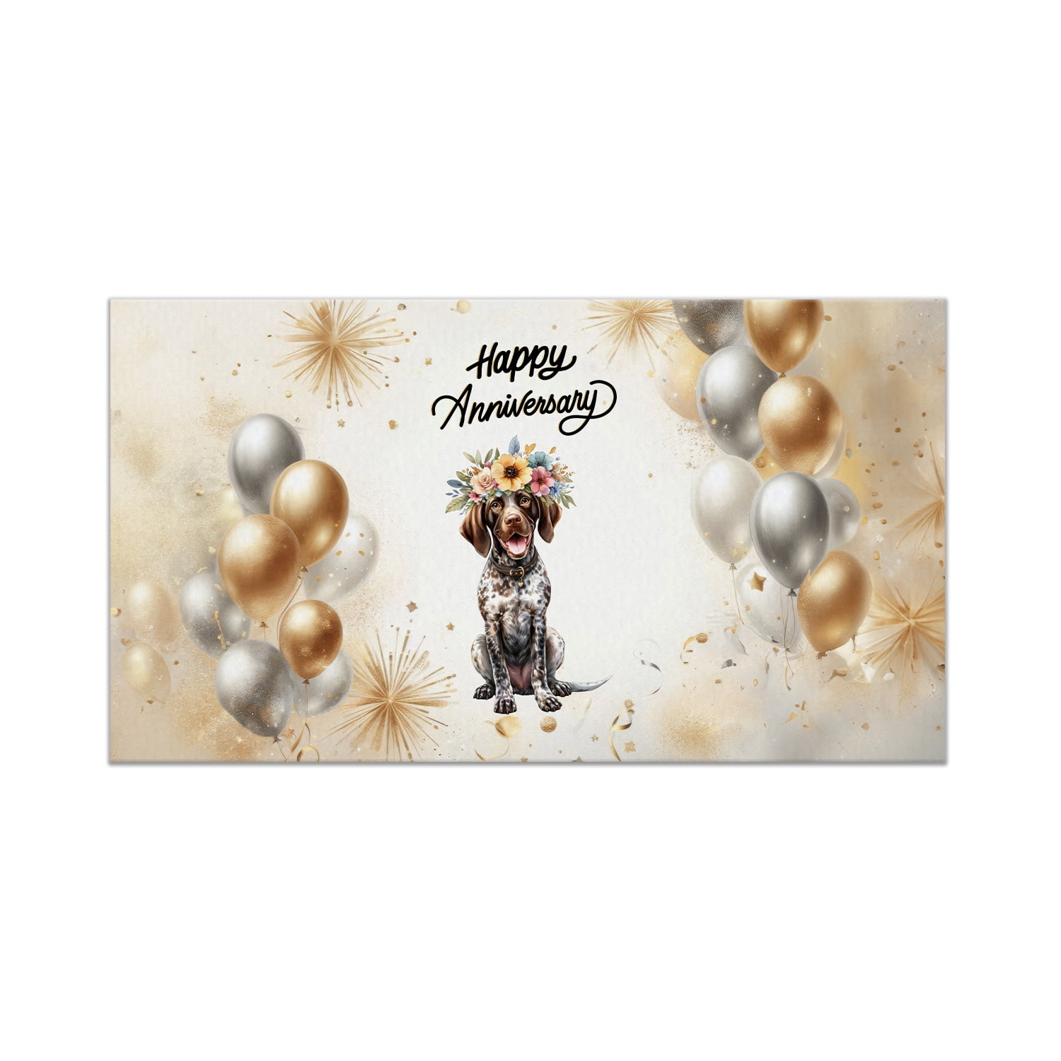 Happy Anniversary German Shorthaired Pointer Celebrates Wedding Love ...