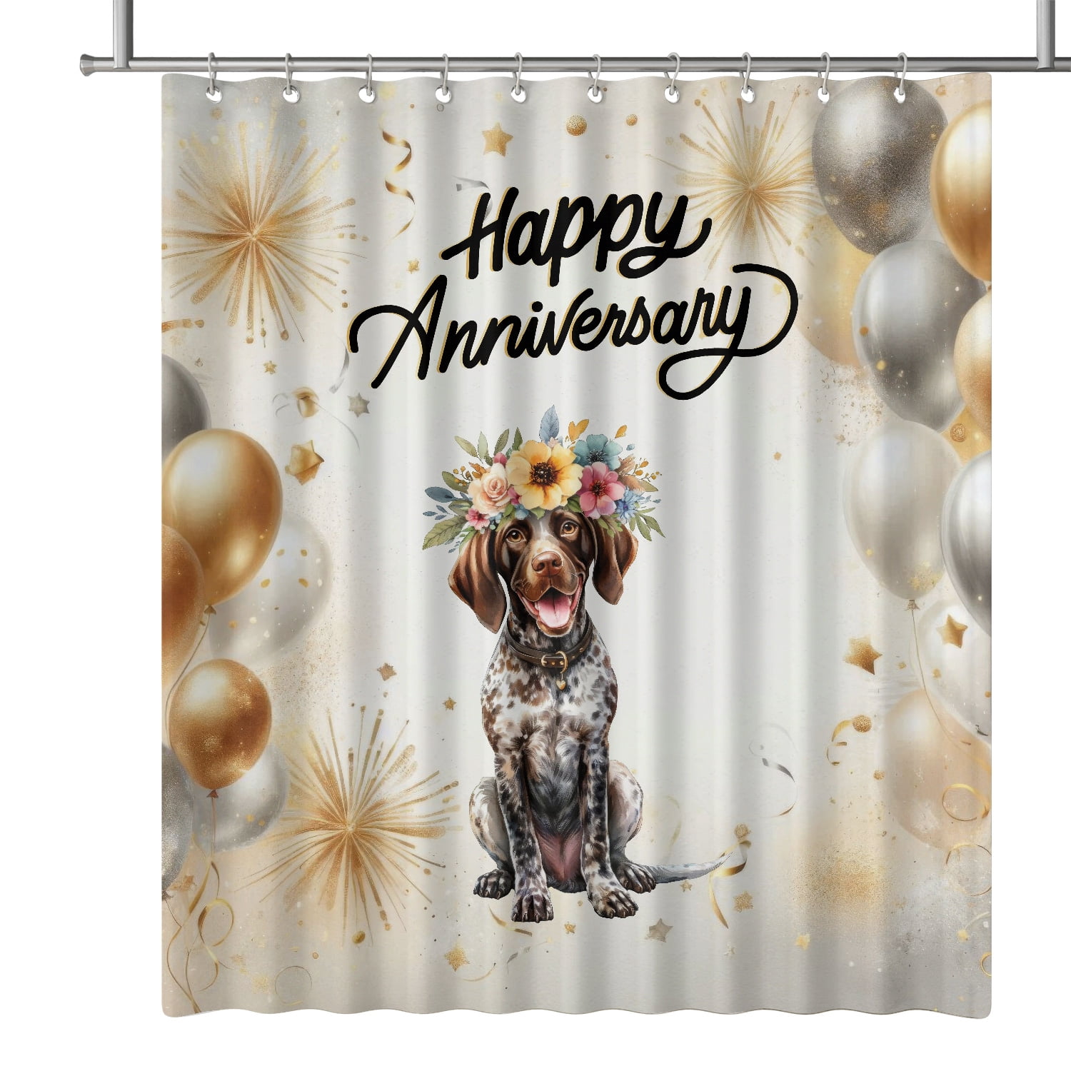Happy Anniversary German Shorthaired Pointer Celebrates Wedding Love ...