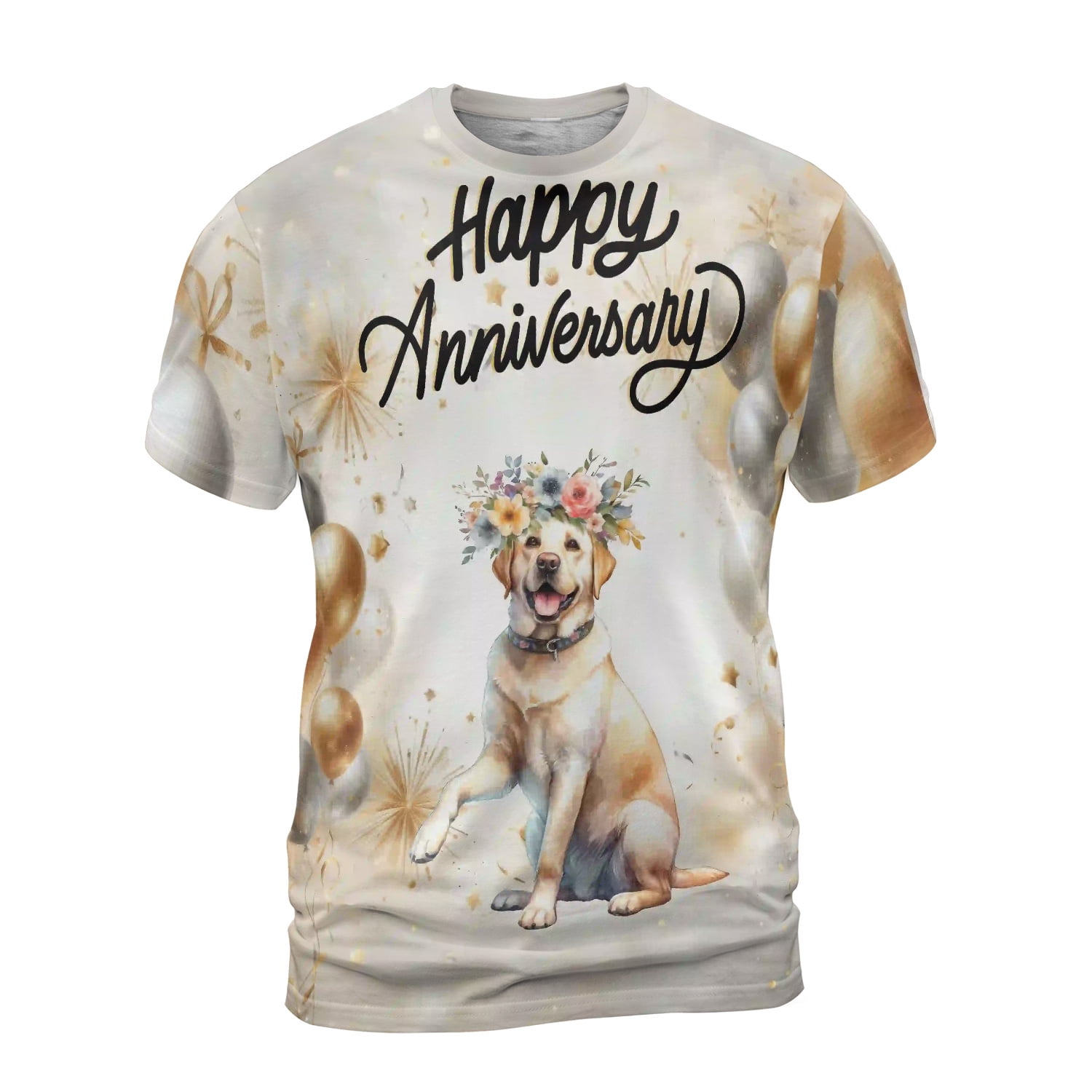 Happy Anniversary Labrador Retriever Celebrates Wedding Love Family ...