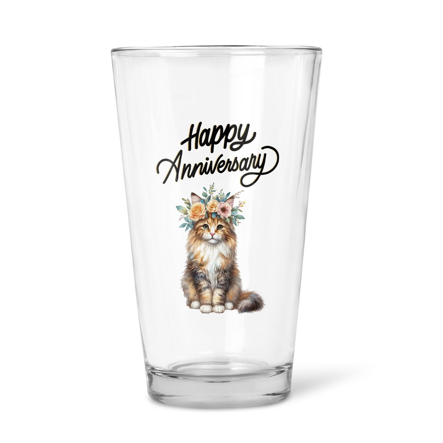 Happy Anniversary Maine Coon Celebrates Wedding Love Family Party 16oz ...