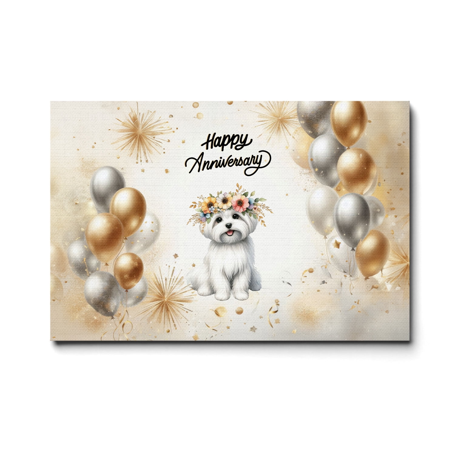 Happy Anniversary Maltese Celebrates Wedding Love Family Party ...
