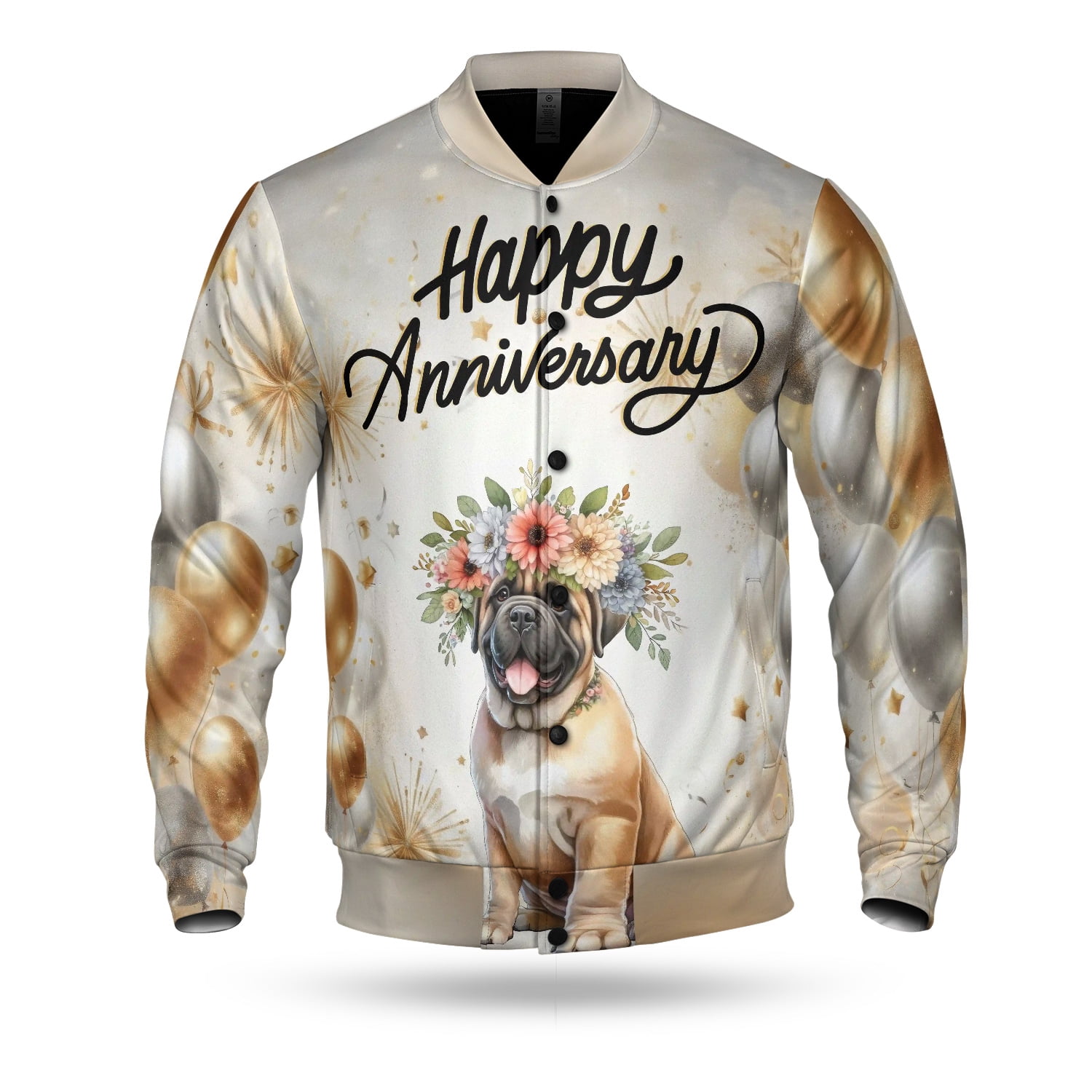 Happy Anniversary Mastiff Celebrates Wedding Love Family Party All Over ...