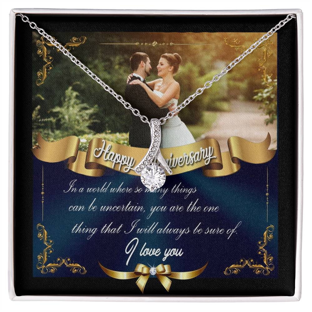 Happy Anniversary Necklace, Alluring Beauty Necklace, 14k White Gold ...