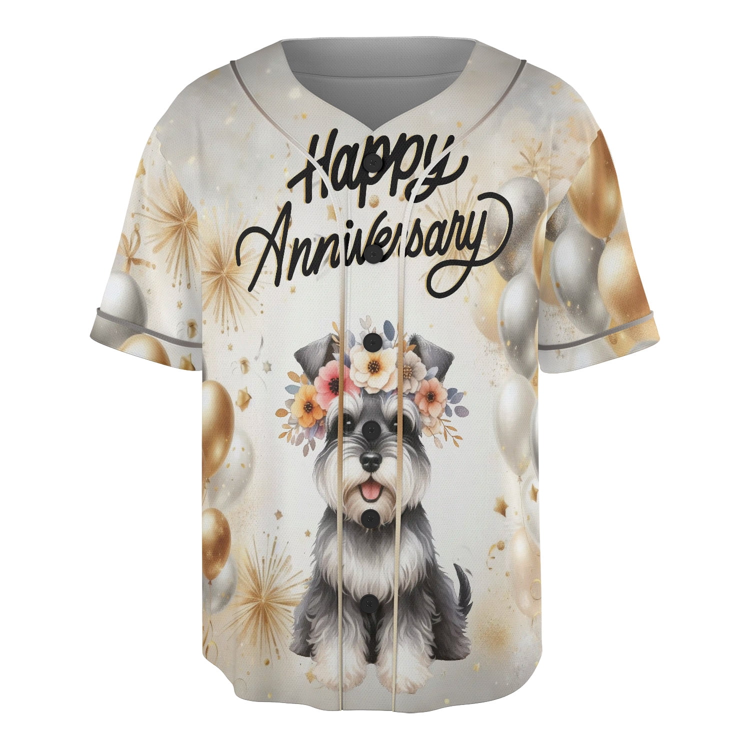 Happy Anniversary Schnauzer Celebrates Wedding Love Family Party All ...