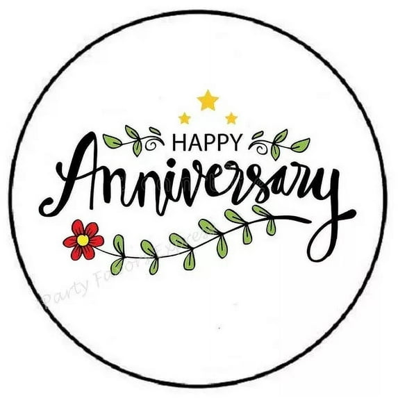 Happy Anniversary Stickers Party Favors Phone Decal Water Bottle ...