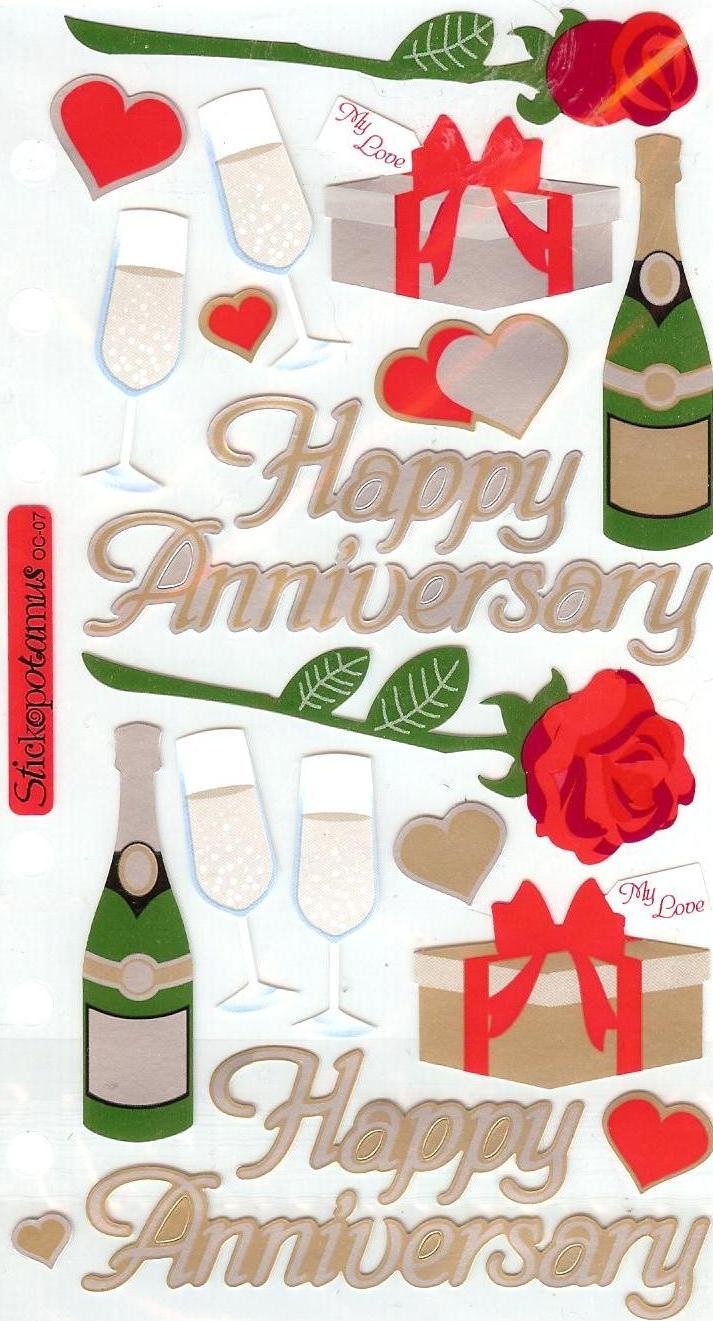 Happy Anniversary Sticko Photo Safe Paper Stickers - Walmart.com