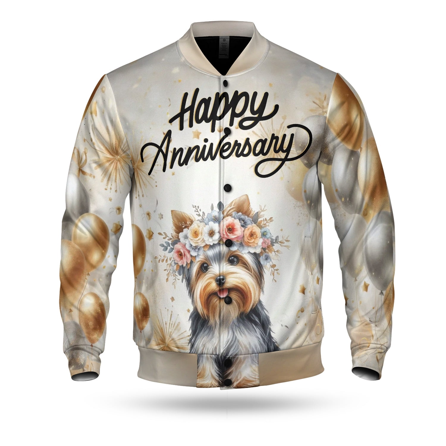 Happy Anniversary Yorkshire Terrier Celebrates Wedding Love Family ...