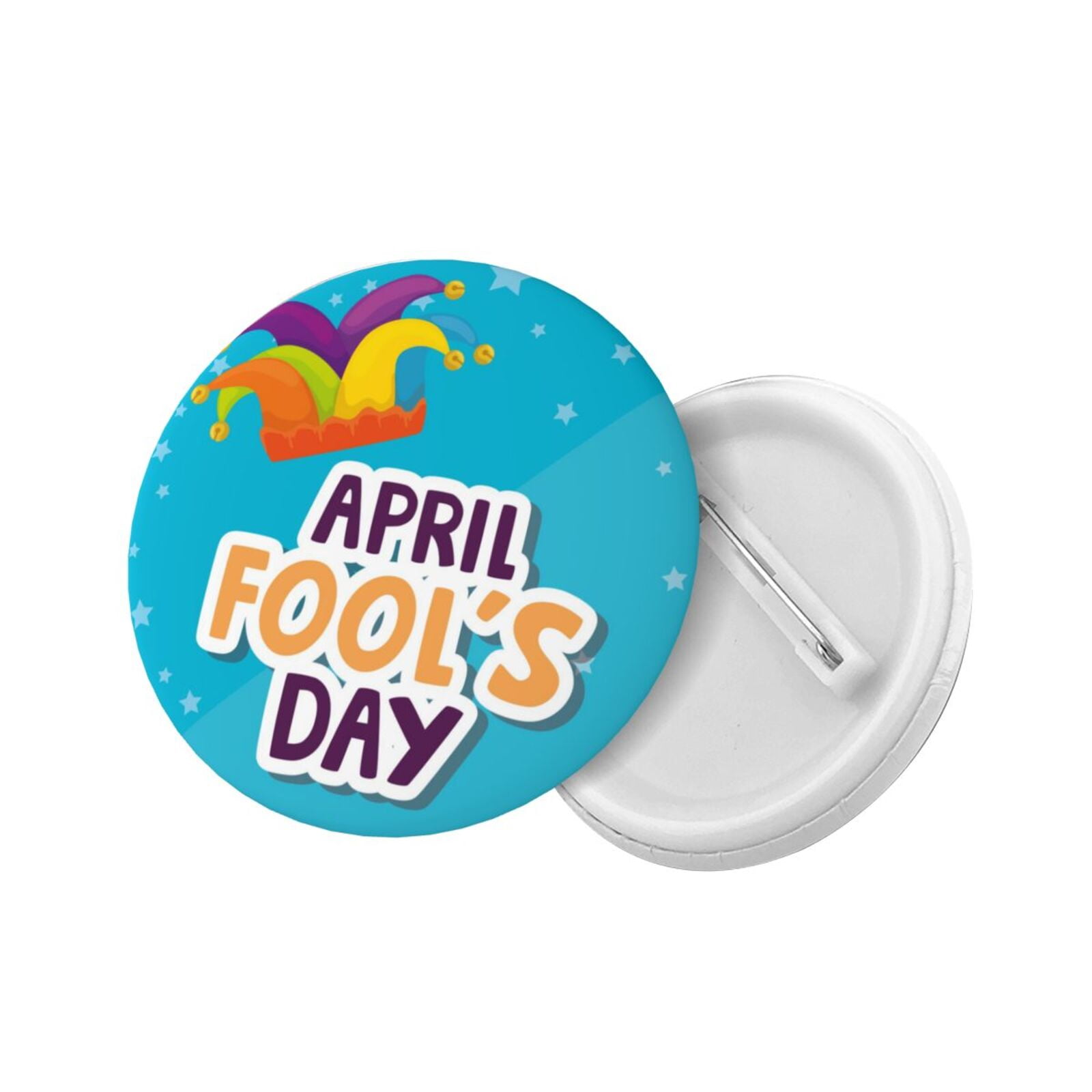 Happy April Fool'S Day Pin Button Badge, Personalised Button Metal ...
