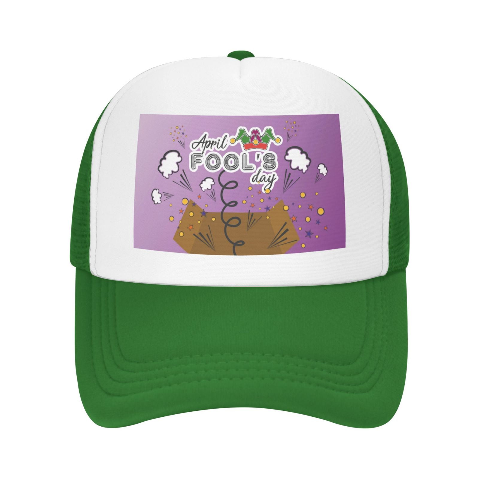 Happy April Fools' Day Funny Pattern Hats for Men Women Mesh Baseball ...