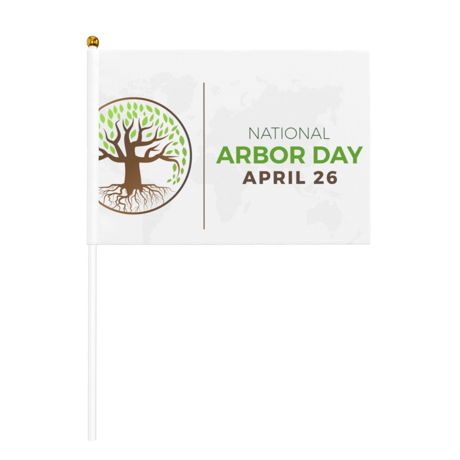 Happy Arbor Day Flag Small Mini Hand Held Flags Small Miniature Flags 5 ...