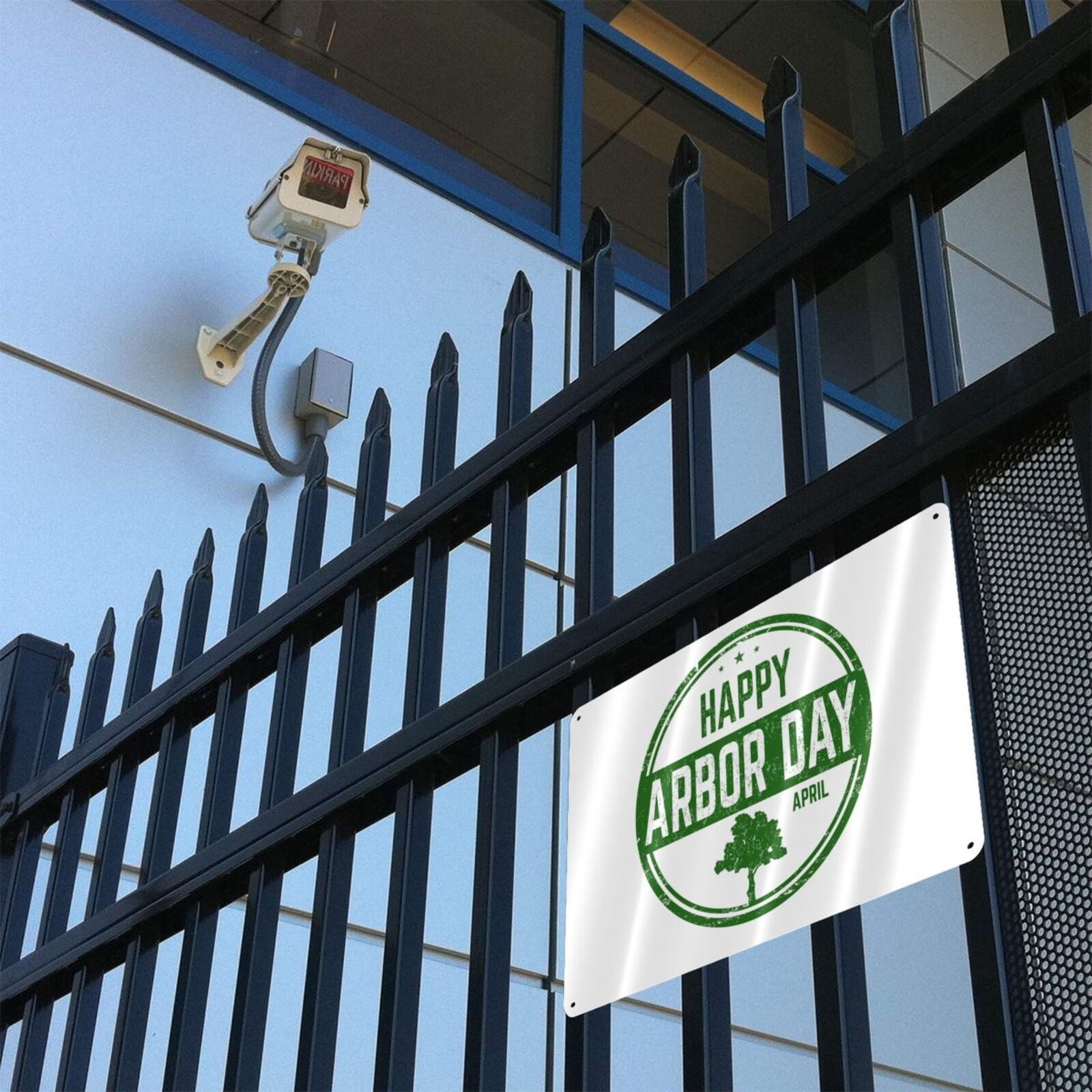 Happy Arbor Day Sign 12x8in Indoor Outdoor Metal Information For Road ...