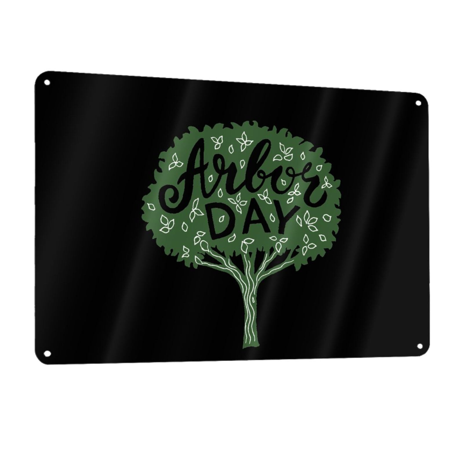 Happy Arbor Day Sign 12x8in Indoor Outdoor Metal Information For Road ...