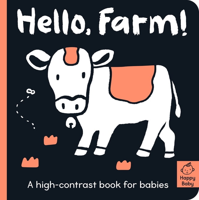 Happy Baby: Hello Farm! : A high-contrast book for babies (Board book ...
