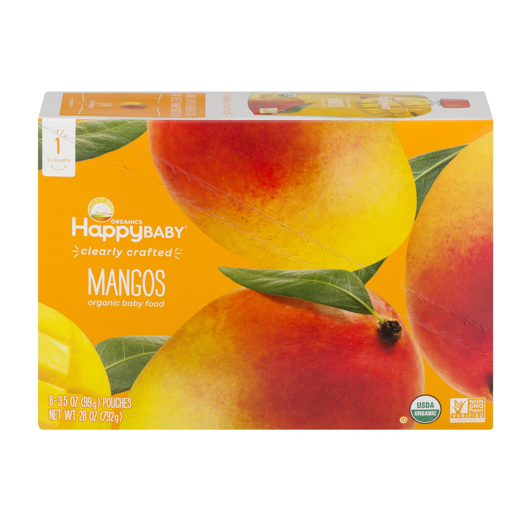 Happy Baby Organics Clearly Crafted Stage 1 Baby Food, Mangos, 3.5oz ...
