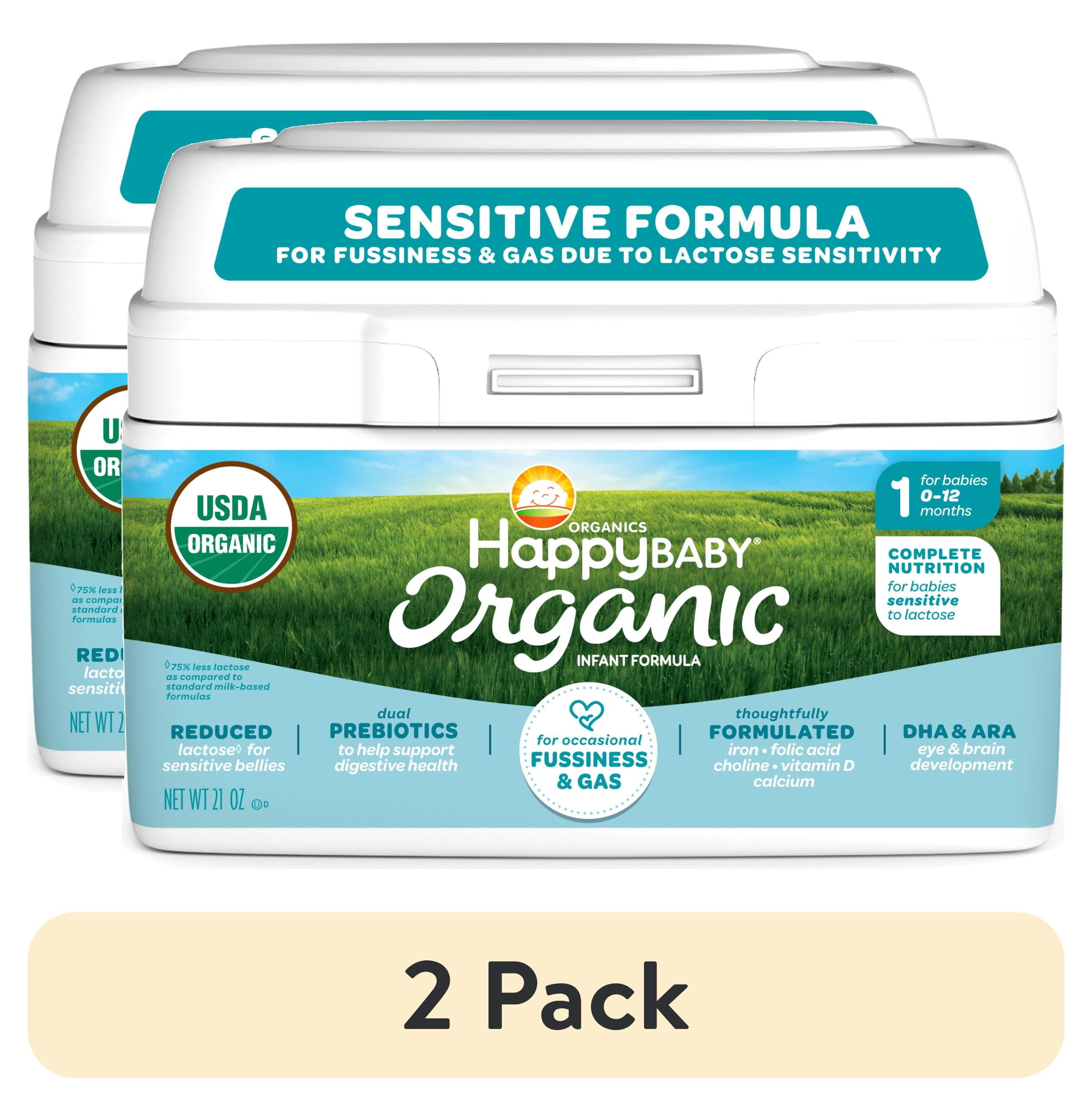(2 pack) Happy Baby Organics, Stage 1 Sensitive Organic Infant Formula ...