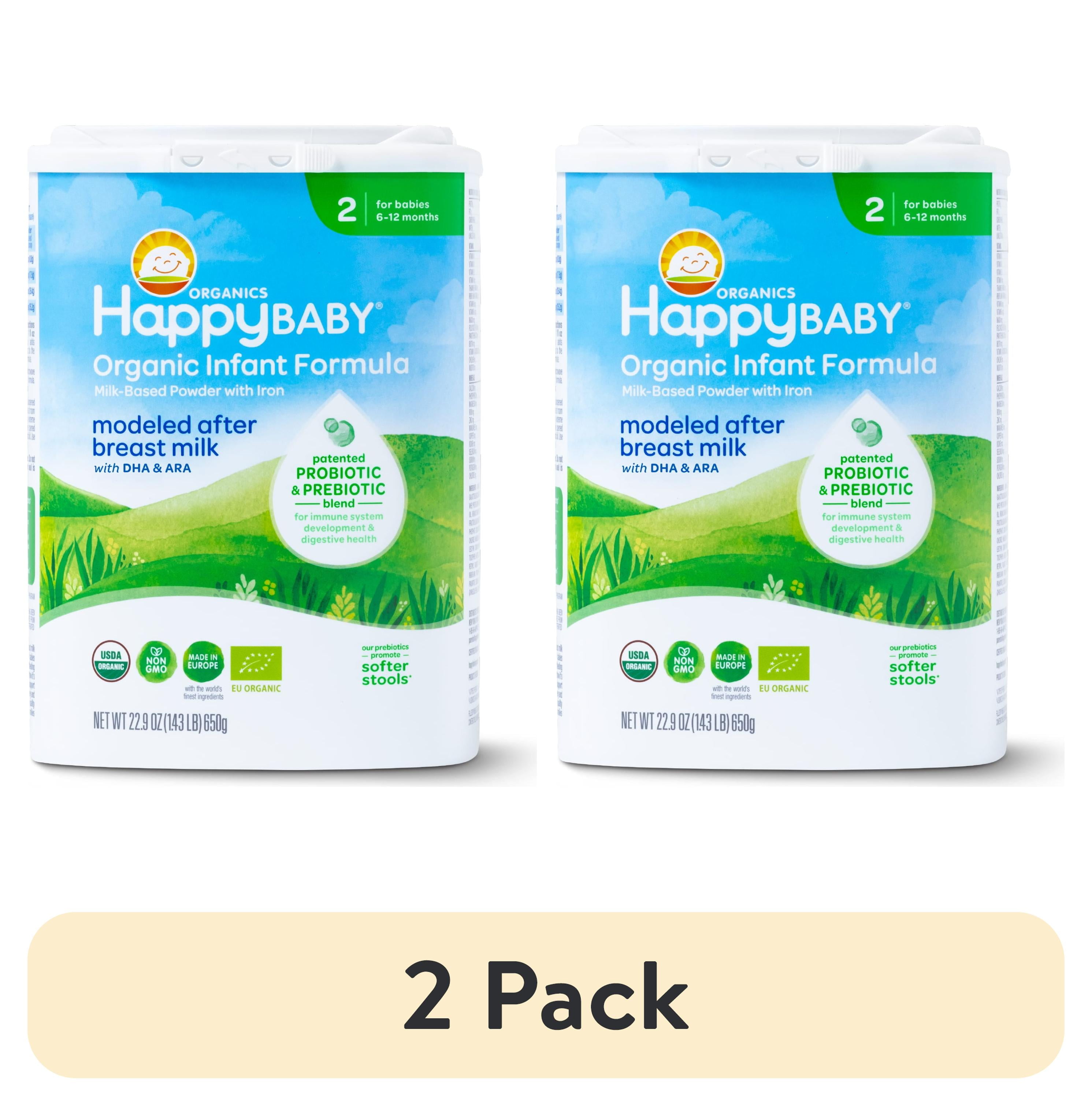 (2 pack) Happy Baby Organics Stage 2 Organic Infant Formula with Iron ...