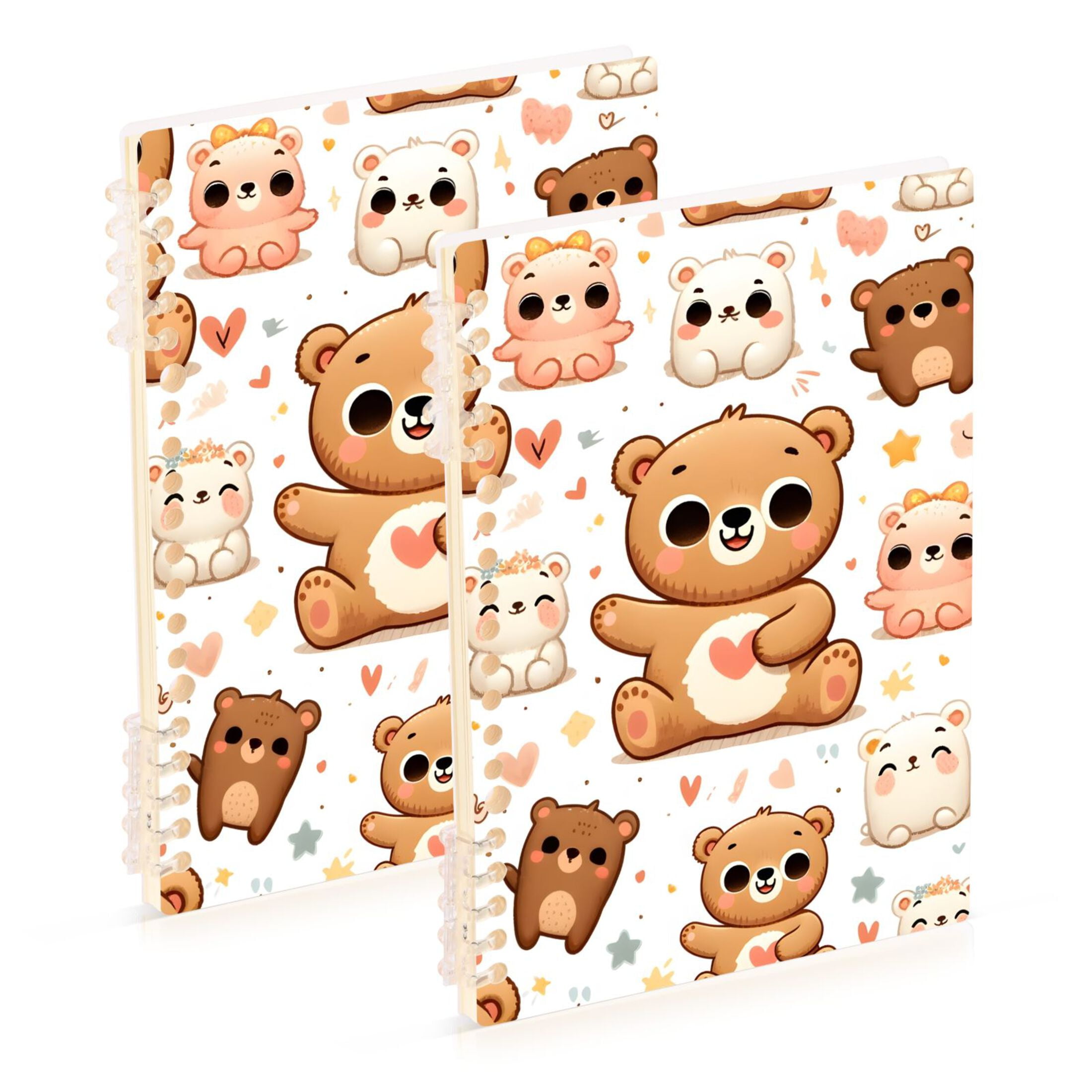 Happy Bears Ring Binder Notebook Journey Note Diary College Ruled ...