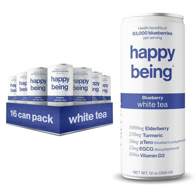 Happy Being Nutrient-Rich Blueberry White Tea – Infused with Turmeric ...