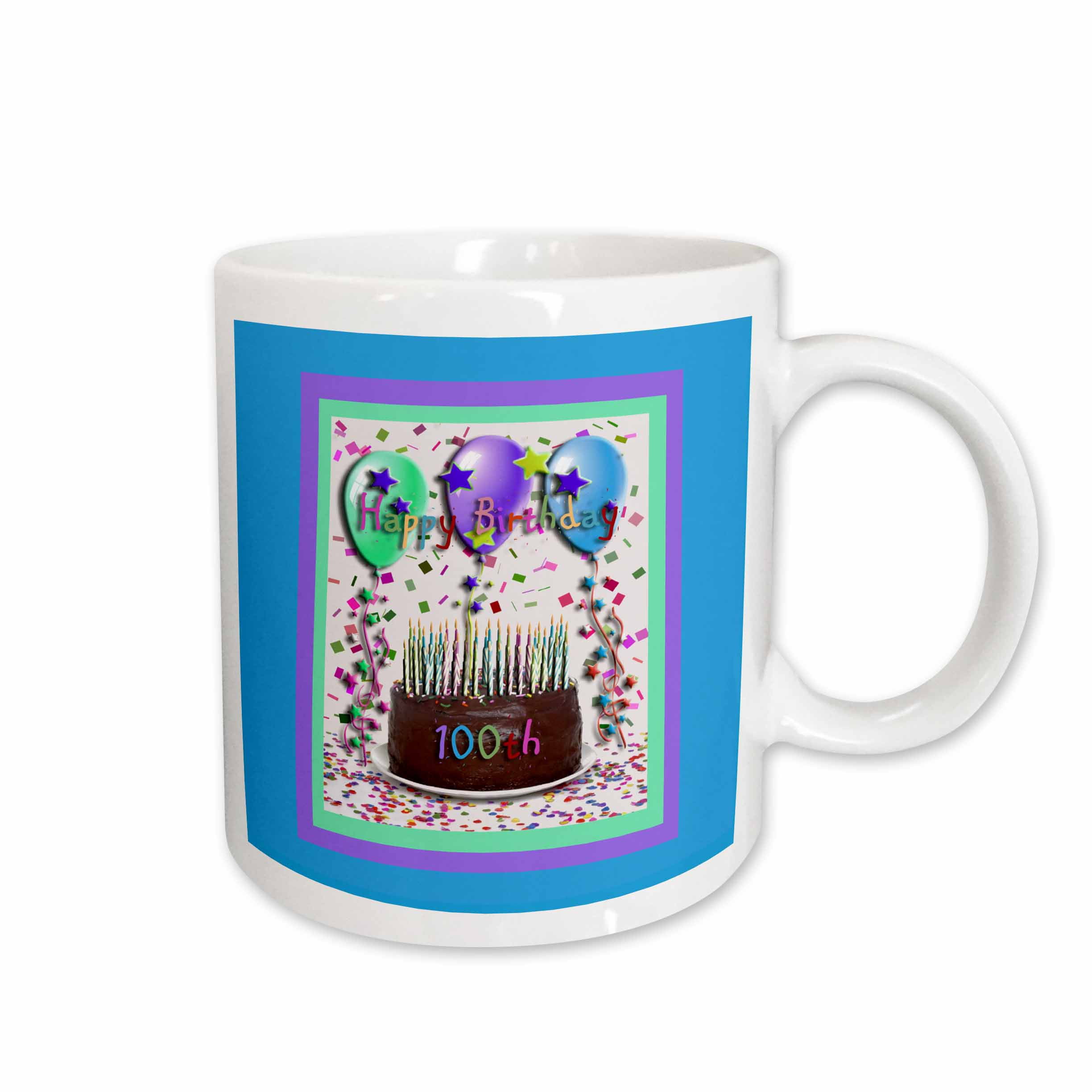 Happy Birthday 100th Chocolate Cake 11oz Mug mug-20212-1 - Walmart.com