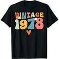 Happy Birthday 45 Years Old Women Retro Groovy Vintage 1978 T-Shirt ... Happy Birthday 45 Years Old Women Retro Groovy Vintage 1978 T-Shirt ...