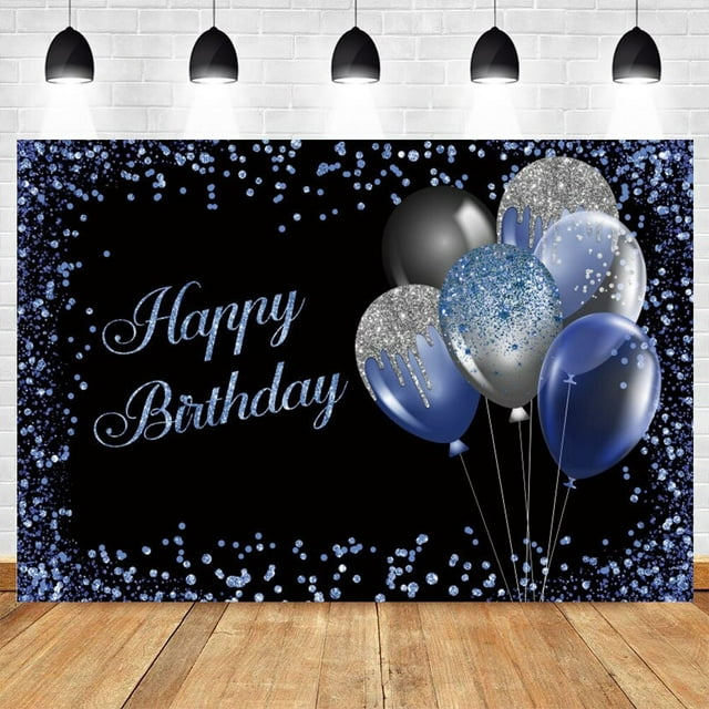 Happy Birthday Adult Party Glitter Golden Dots Backdrop Baby Shower Family Gathering Custom ...