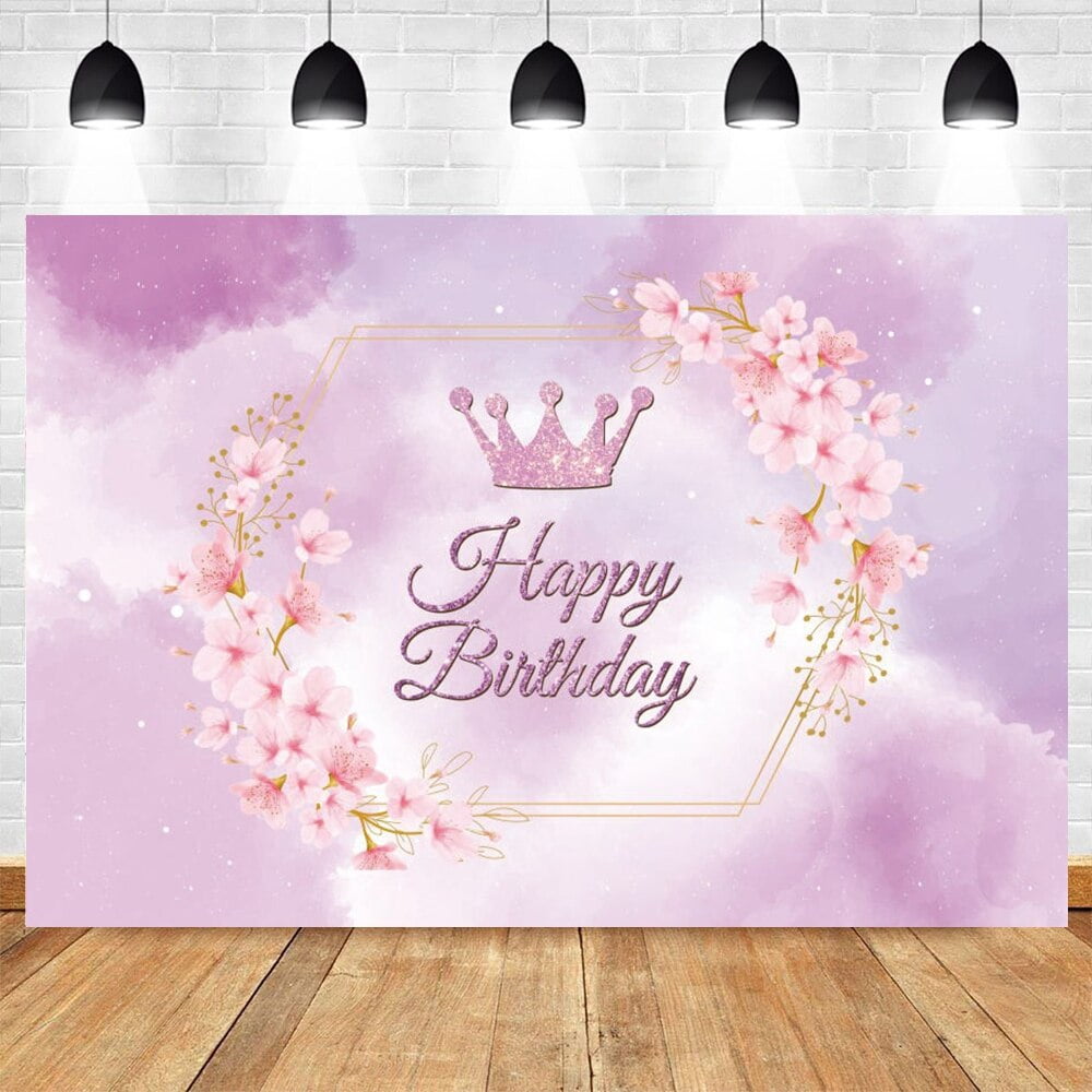 Happy Birthday Adult Party Glitter Golden Dots Backdrop Baby Shower Family Gathering Custom ...