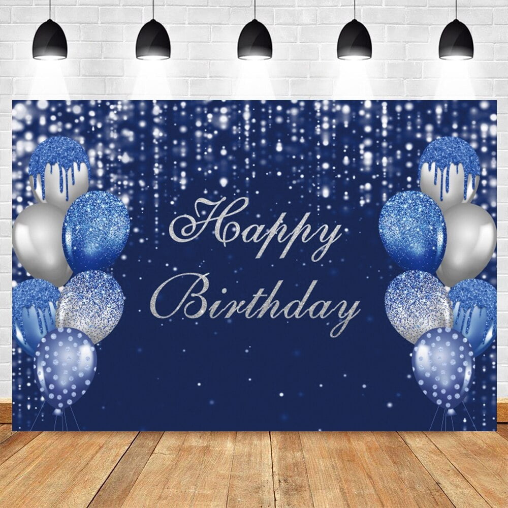 Happy Birthday Adult Party Glitter Golden Dots Backdrop Baby Shower Family Gathering Custom ...