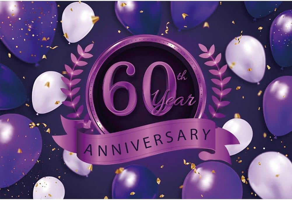 Happy Birthday Backdrop 60th Birthday Anniversary Photography ...