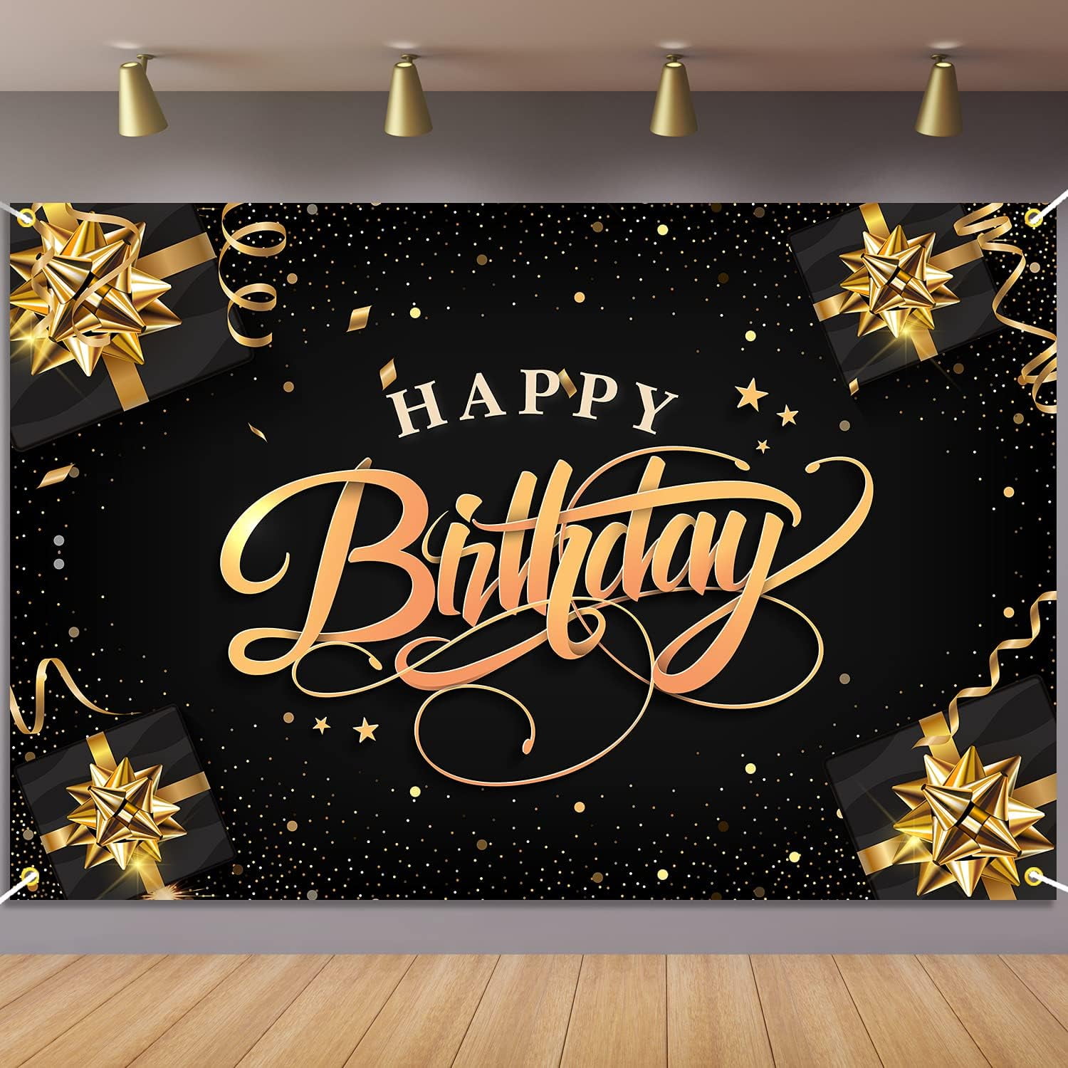 Happy Birthday Backdrop Banner Background Decorations for Women Men Her ...
