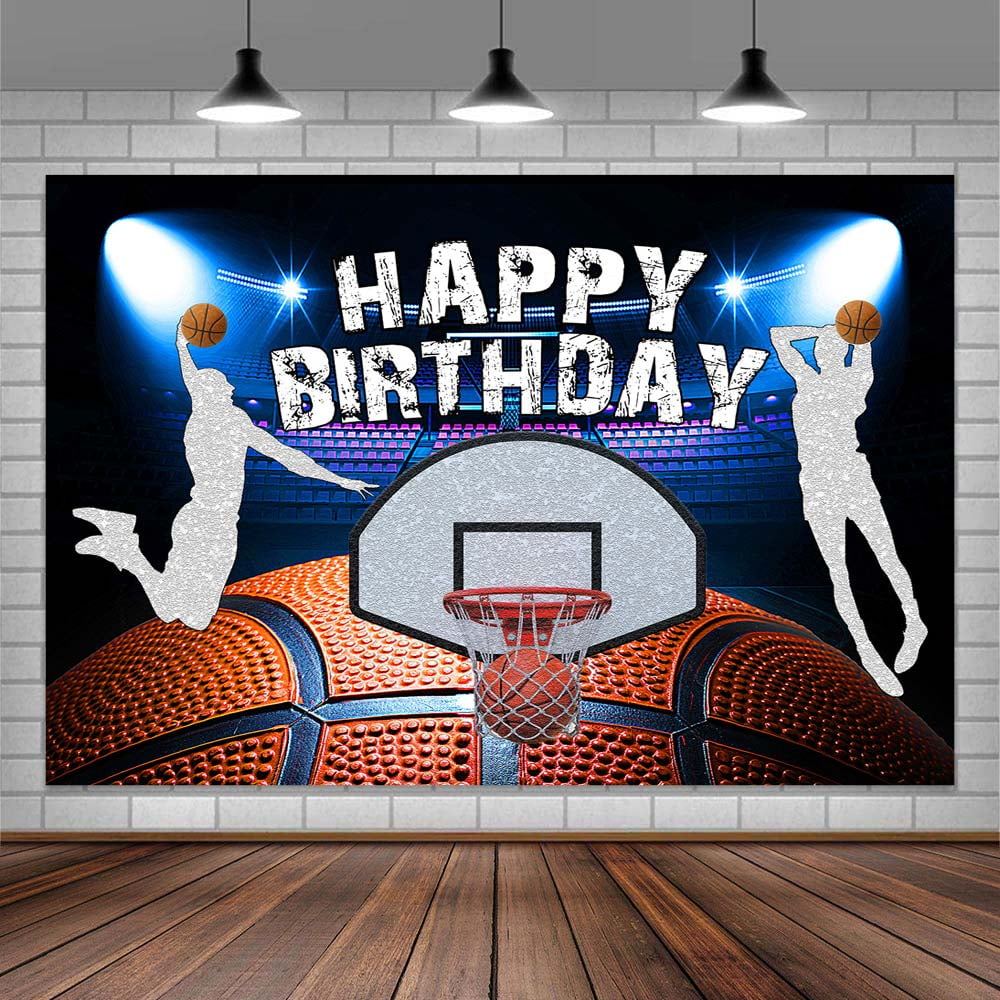 Happy Birthday Backdrop Basketball Photo Backdrop Teenager Children ...