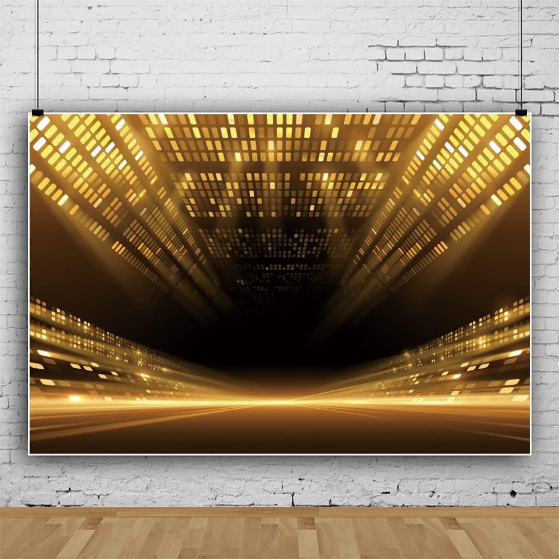 Happy Birthday Backdrop Black Gold Theme Birthday Party Photography ...