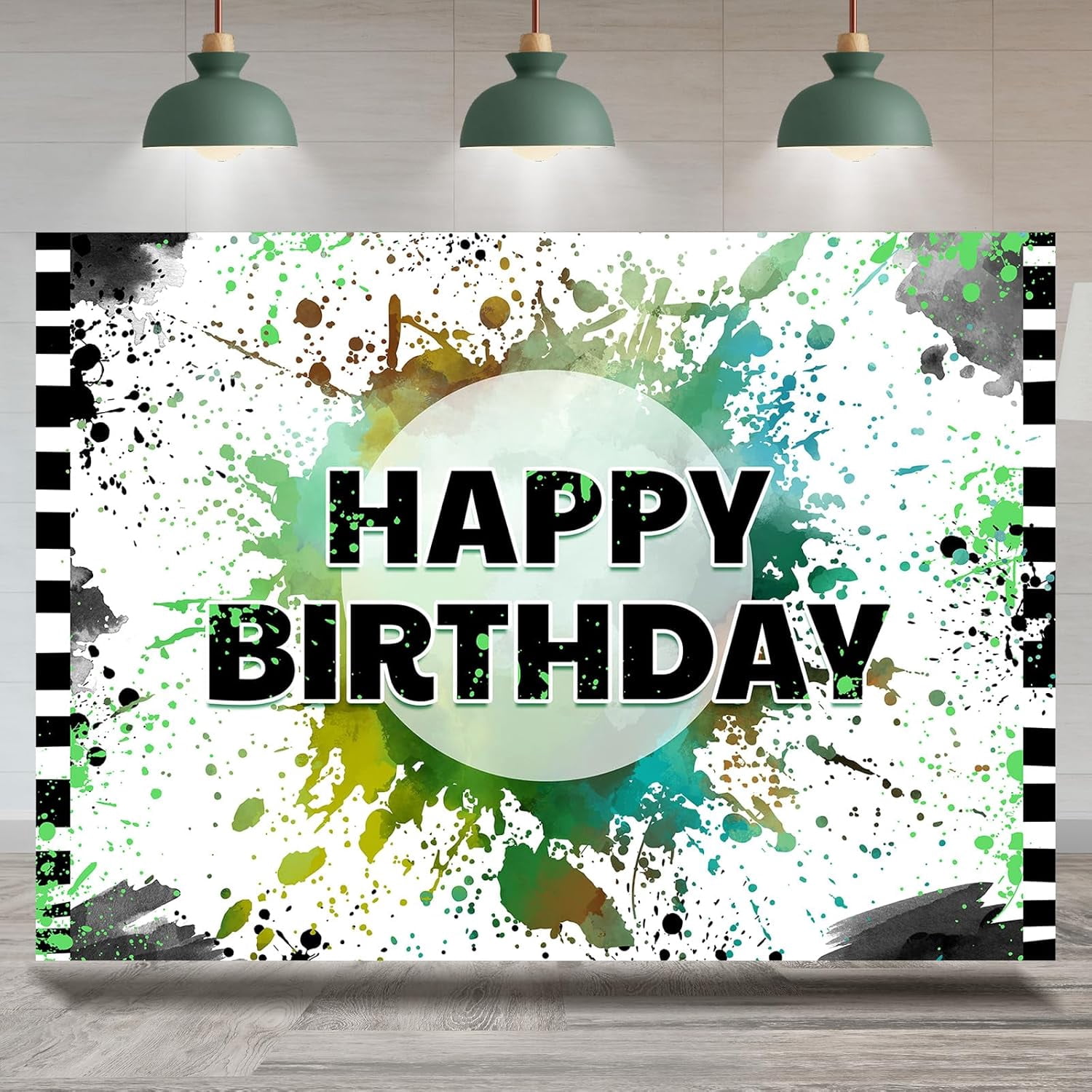Happy Birthday Backdrop for Boys Splash Graffiti Photography Background ...