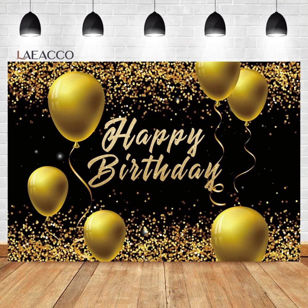 Happy Birthday Backdrop Colorful Balloons Stars Graffiti Kid Baby ...