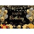 Happy Birthday Backdrop Glitter Party Flowers Balloons Adult Theme Party Decoration Backgrounds ...